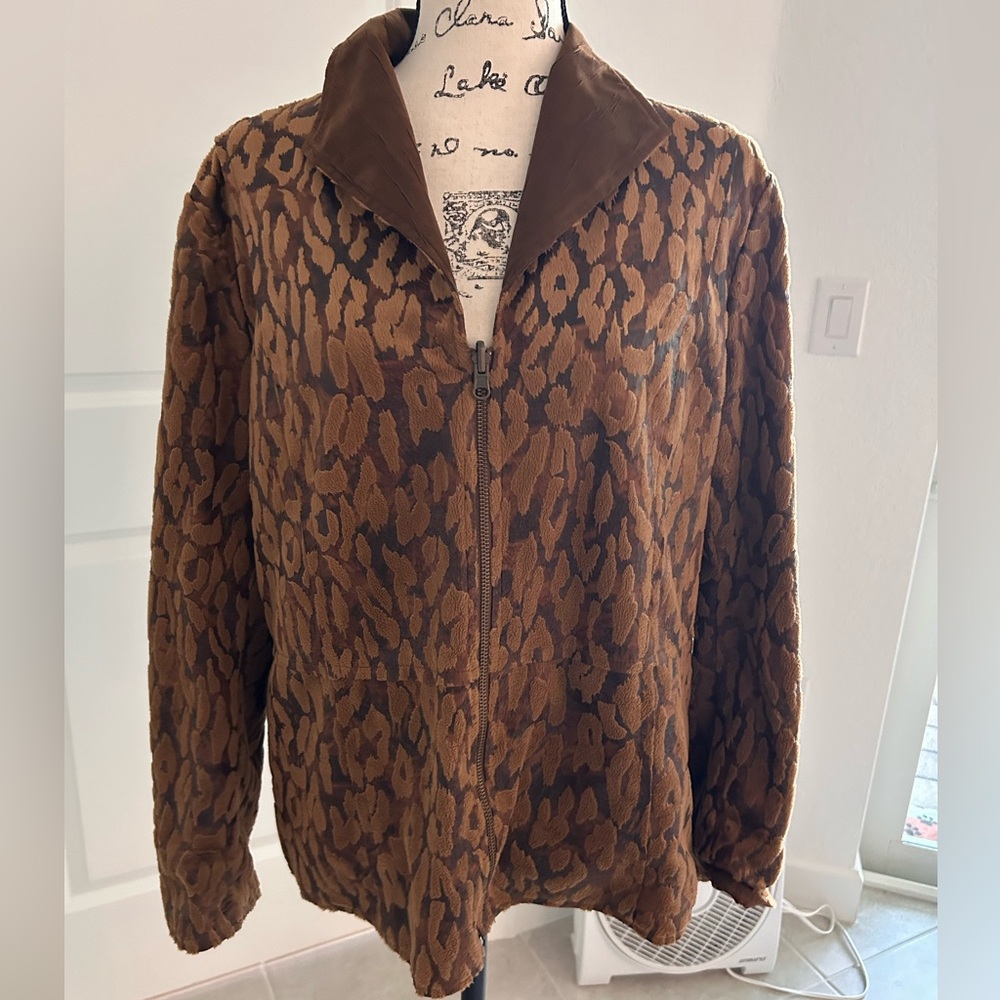 Nancy Bolen ‘City Girl’ Brown Leopard Print Jacket - Gem